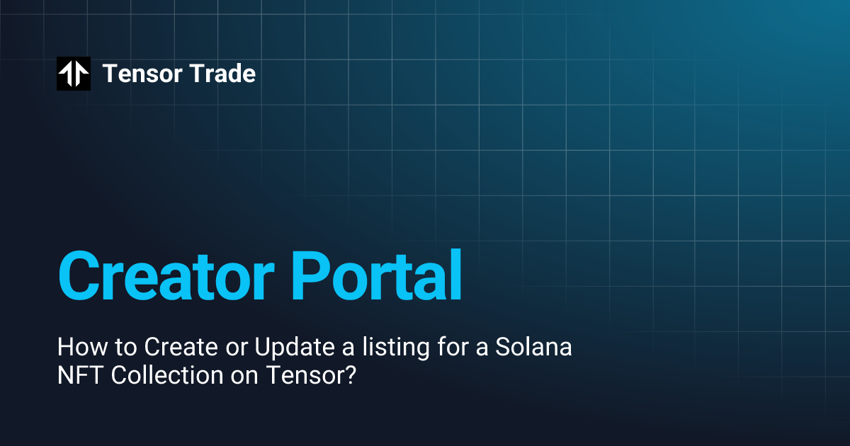 Creator Portal | Tensor